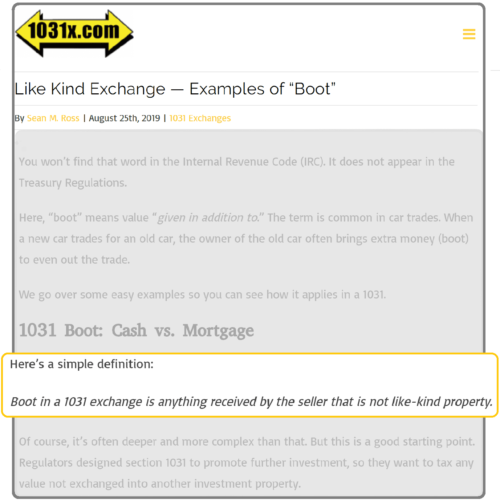 Guide to Avoid Taxable Boot in a 1031 Exchange | 1031X